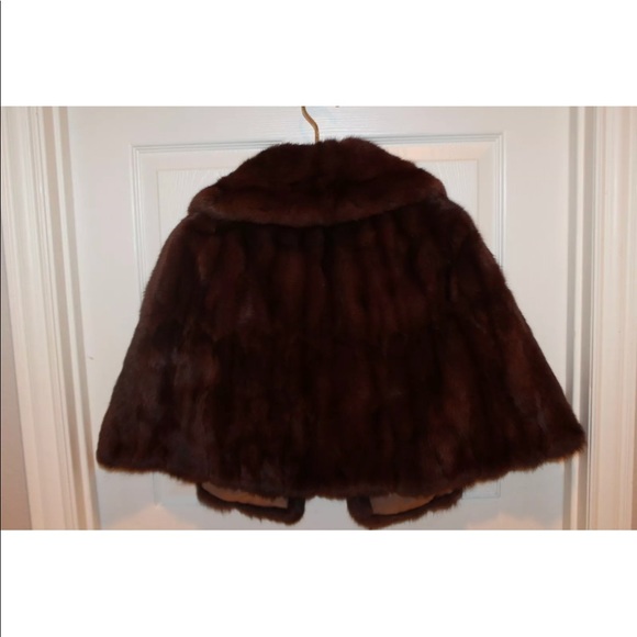 joseph zable | Jackets & Coats | Vintage 6s Dark Brown Ranch Mink Cape Wedding | Poshmark